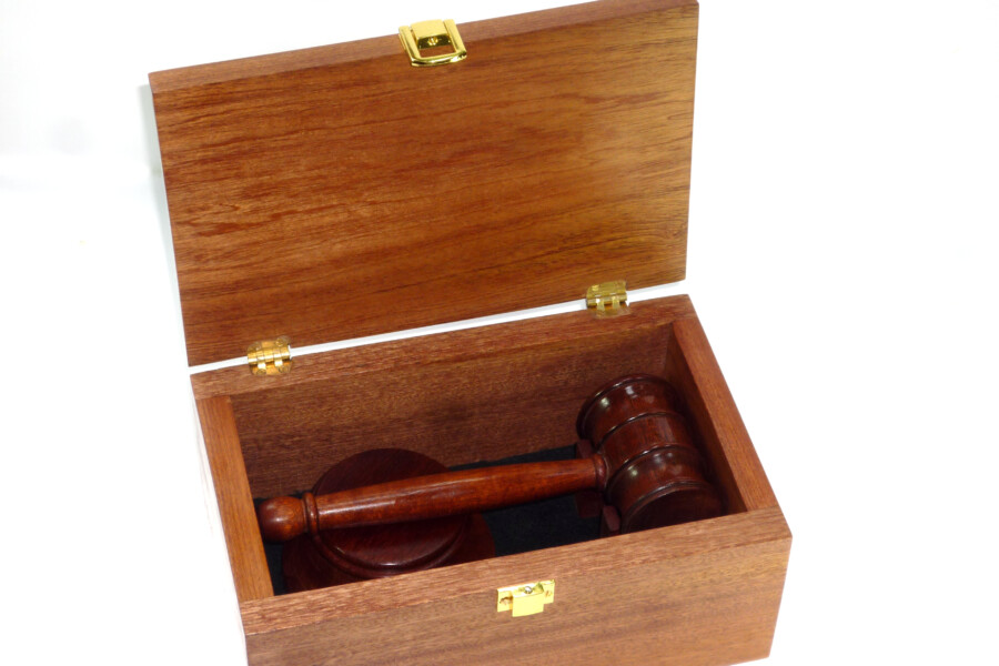 Presentation boxed wooden gavel in mahogany - Tommy Woodpecker Woodworks