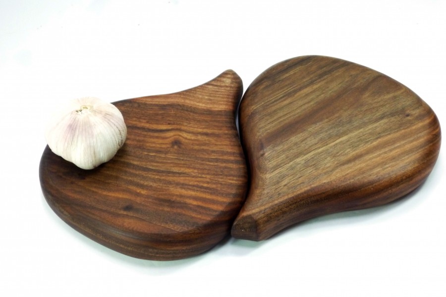 Handmade Hand Cut Wooden Mini Chopping Boards Garlic Shaped - Tommy ...