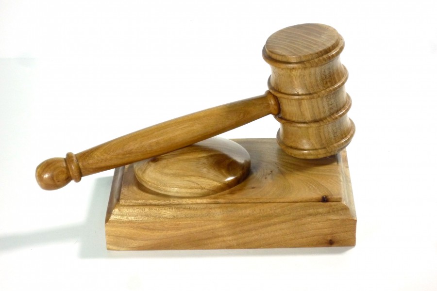 Presentation Wooden Gavel & Block English Elm - Tommy Woodpecker Woodworks