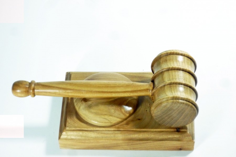 Presentation Wooden Gavel & Block English Elm - Tommy Woodpecker Woodworks