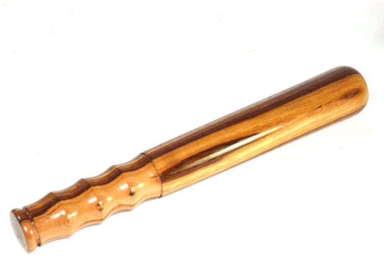 Handmade wooden fishing priest/truncheon in Zebrano wood - Tommy ...