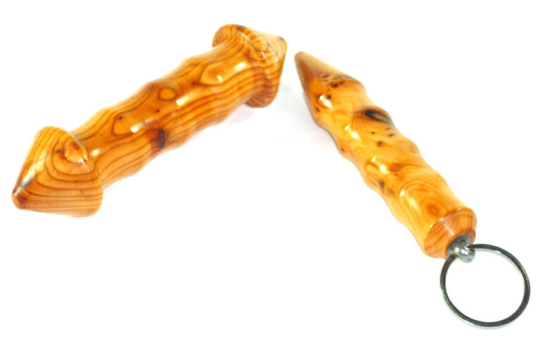 Handmade Japanese Point Ended Yawara Stick & Kubotan Set English Yew ...