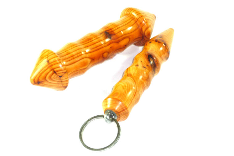 Handmade Japanese Point Ended Yawara Stick & Kubotan Set English Yew ...