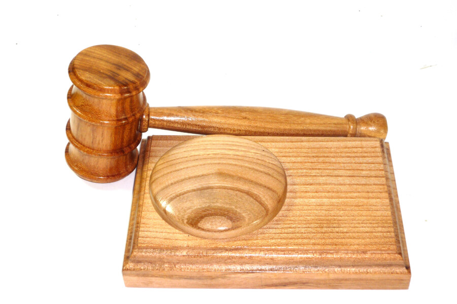 Presentation Wooden Gavel & Block English Elm - Tommy Woodpecker Woodworks