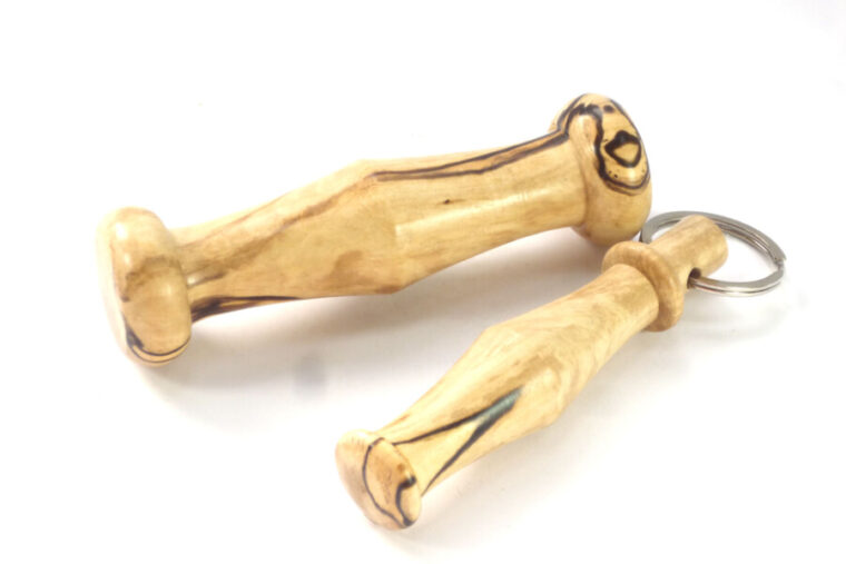 Handmade Japanese Yawara Stick & Kubotan Set Spalted Hornbeam - Tommy ...