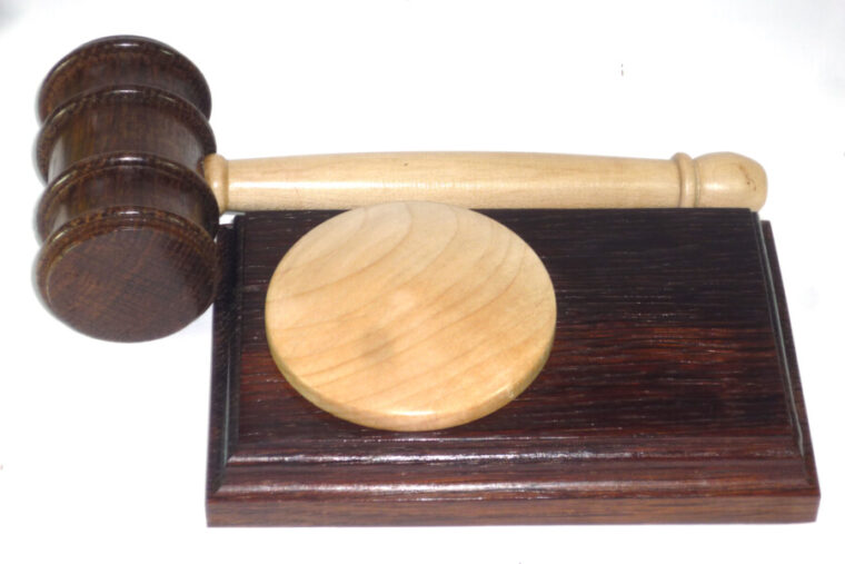 Presentation Wooden Gavel and Block Celebration of English Woods Brown ...